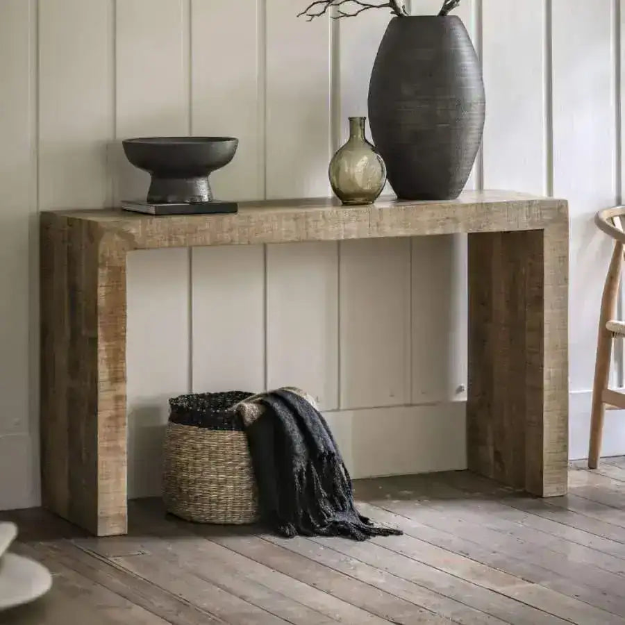 Rustic Chunky Mango Wood Console Table