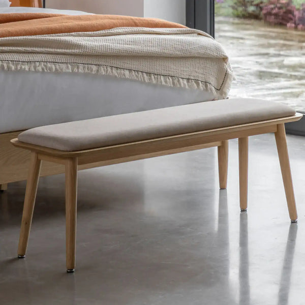 Visby Oak Padded Bench