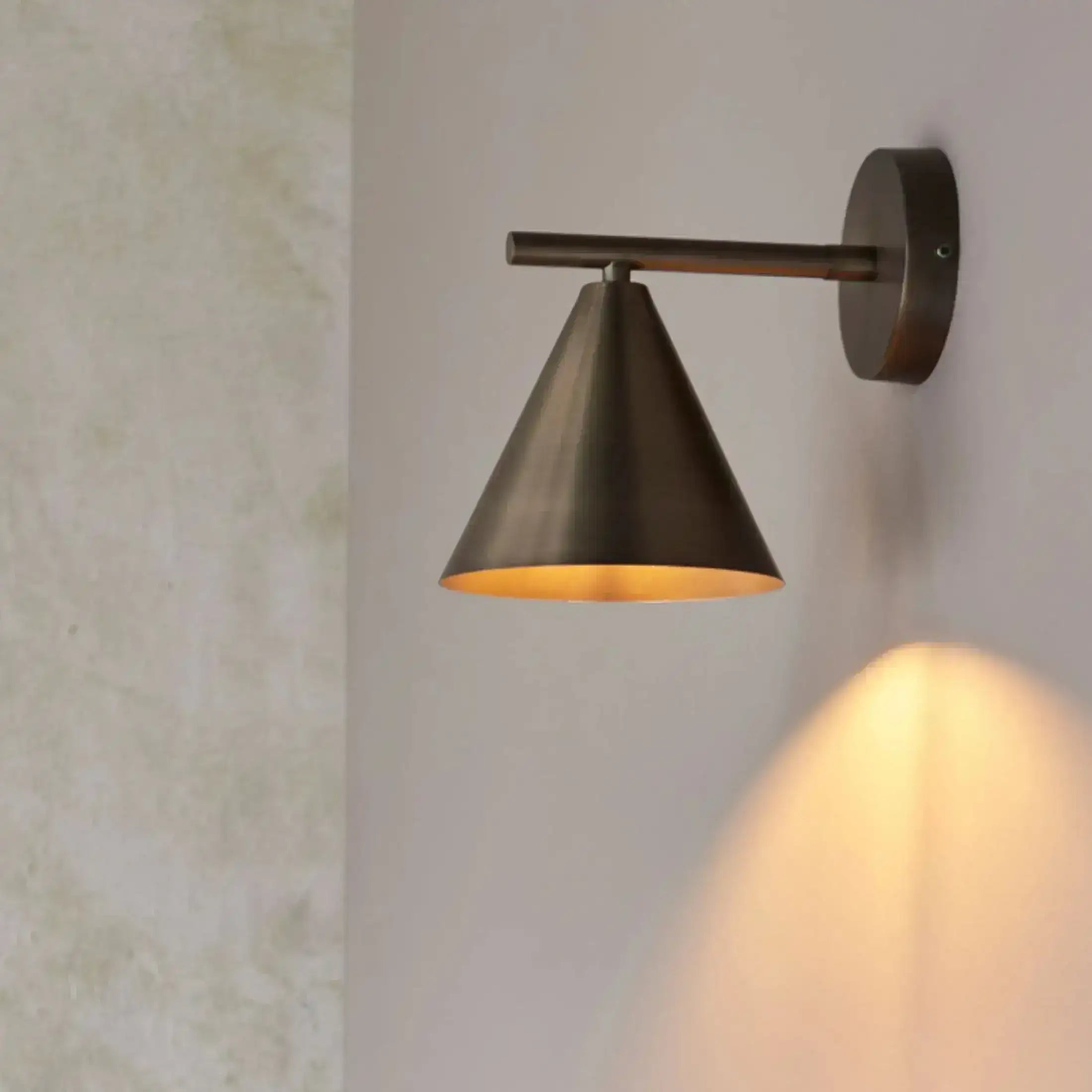 Brushed Antique Bronze Task Wall Light