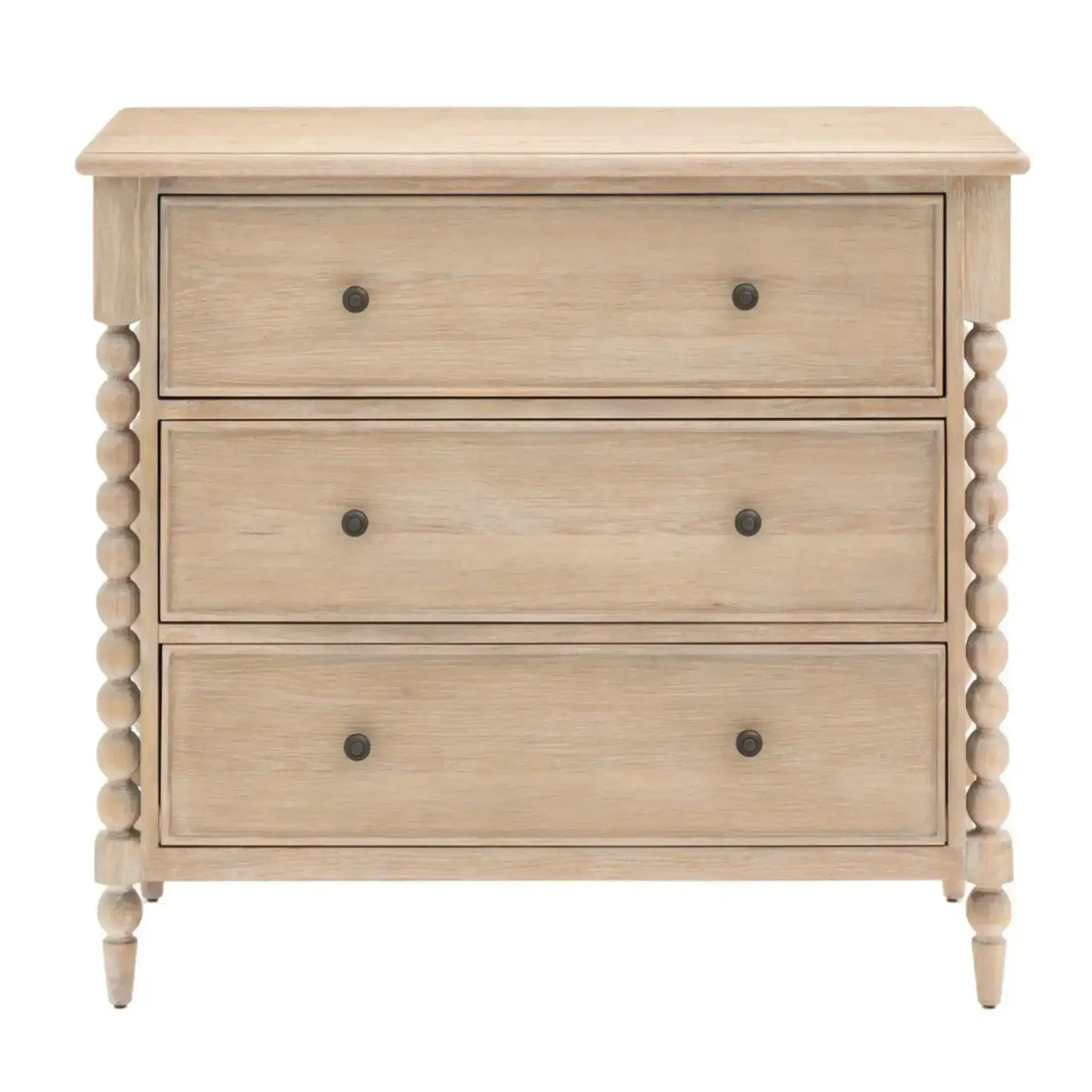 Beaded Edge Oak 3 Drawer Chest of Drawers
