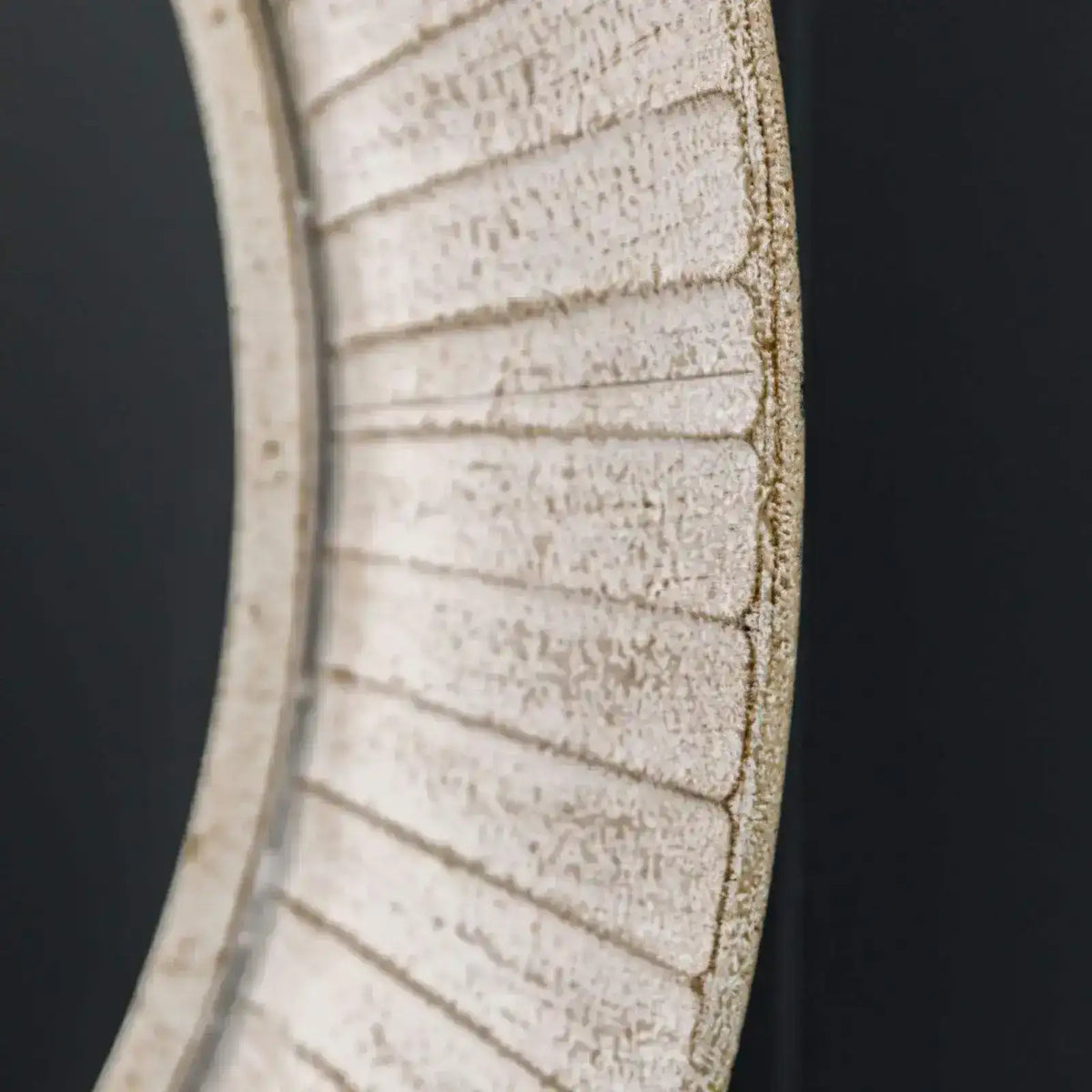 Distressed White Round Tisbury Wall Mirror