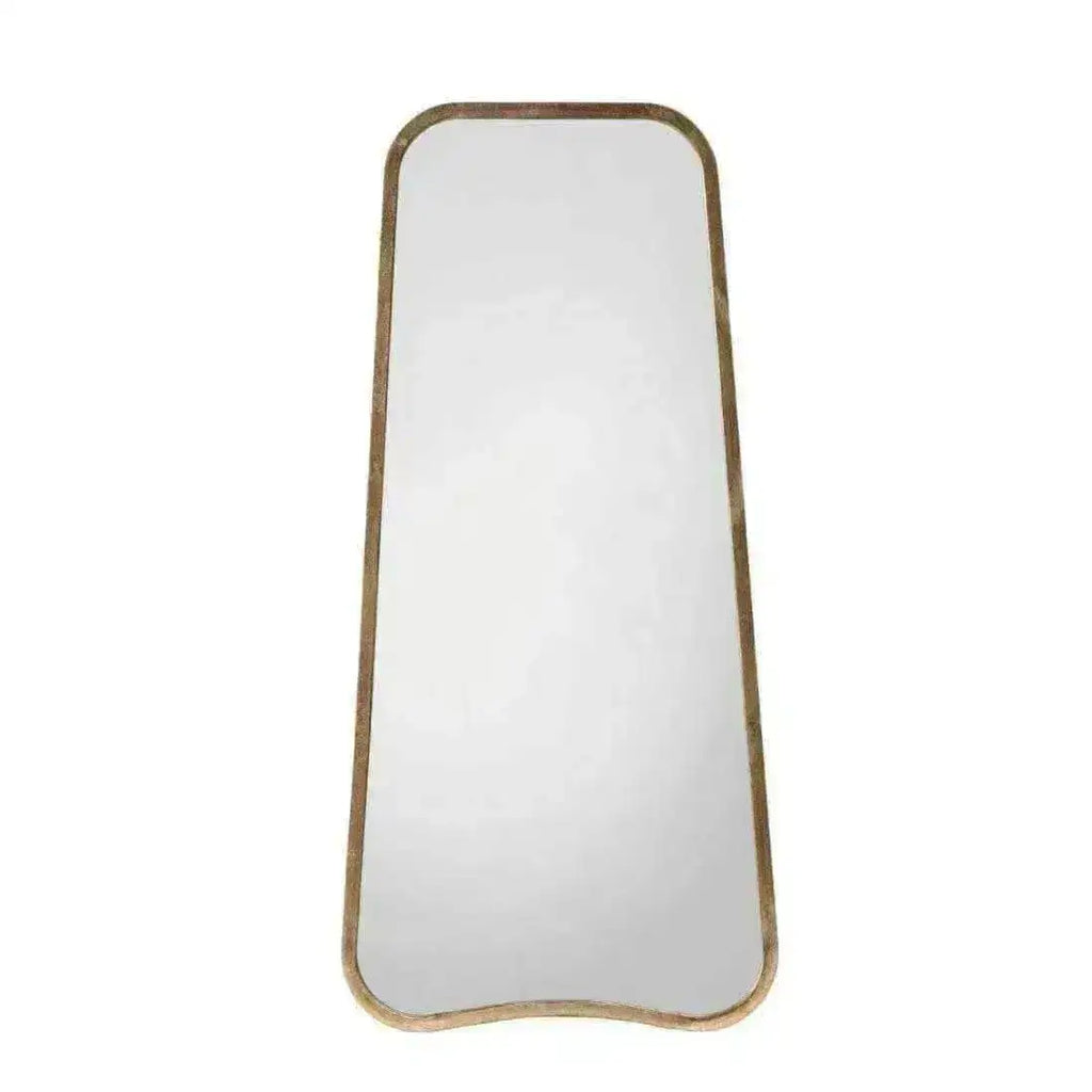 Gold Flowing Curved Corner Mirror