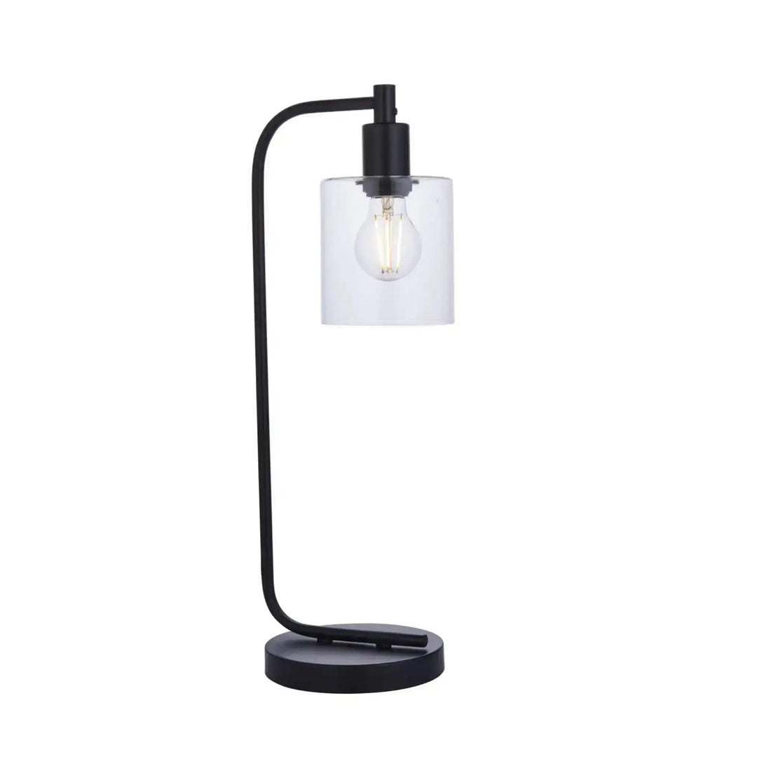 Industrial Styled Matt Black Table Light