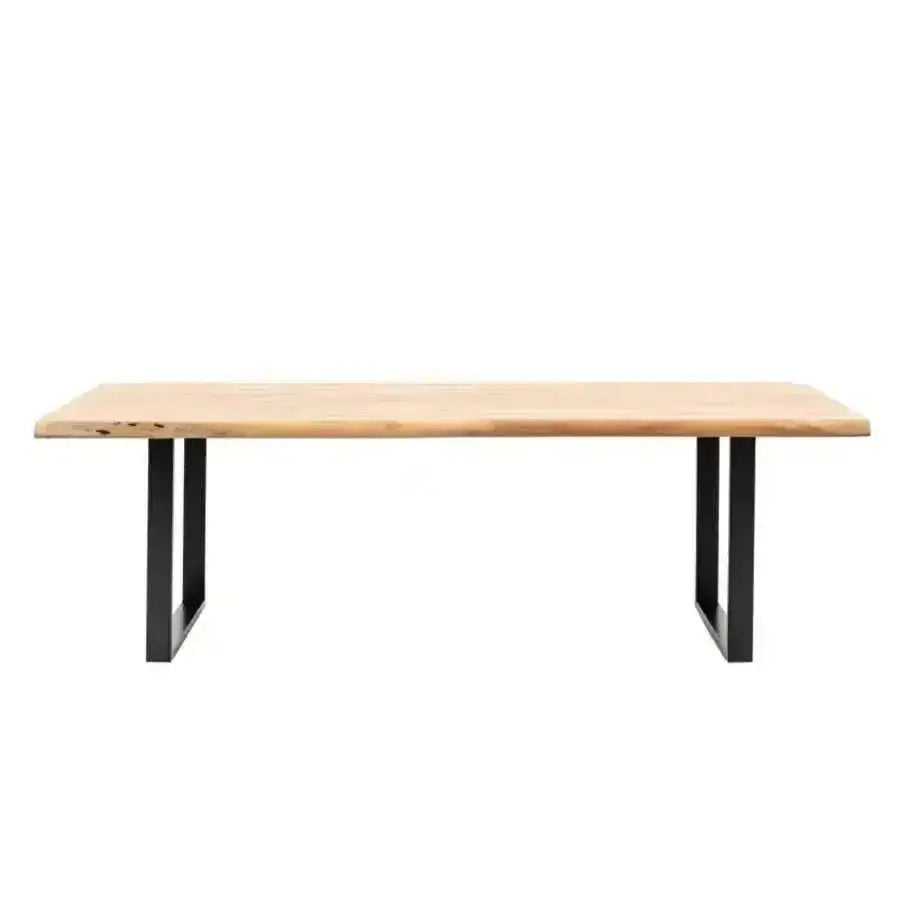 Large Industrial Loft Acacia Wood Dining Table (6 - 8 seater)