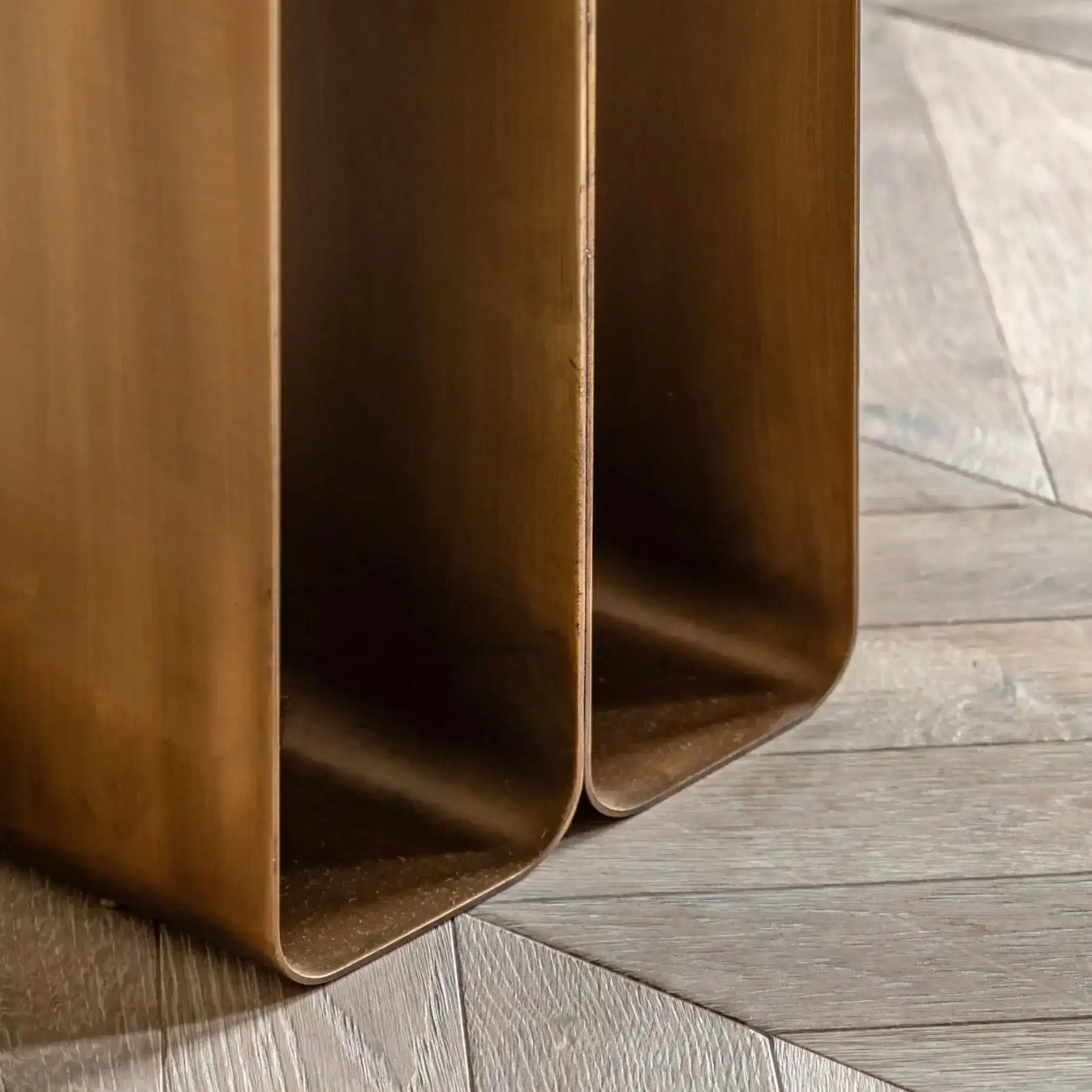 Marble Top Gold Looped Feet Side Table | Farthing