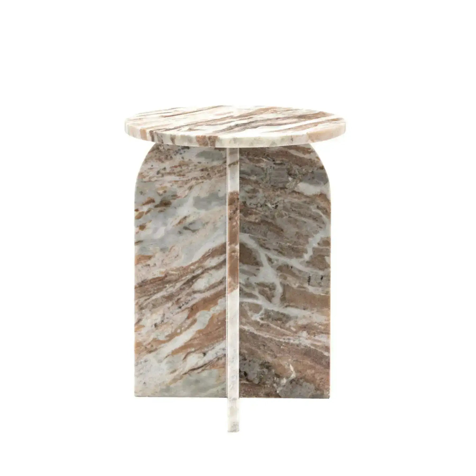 Natural Round Marble Side Table