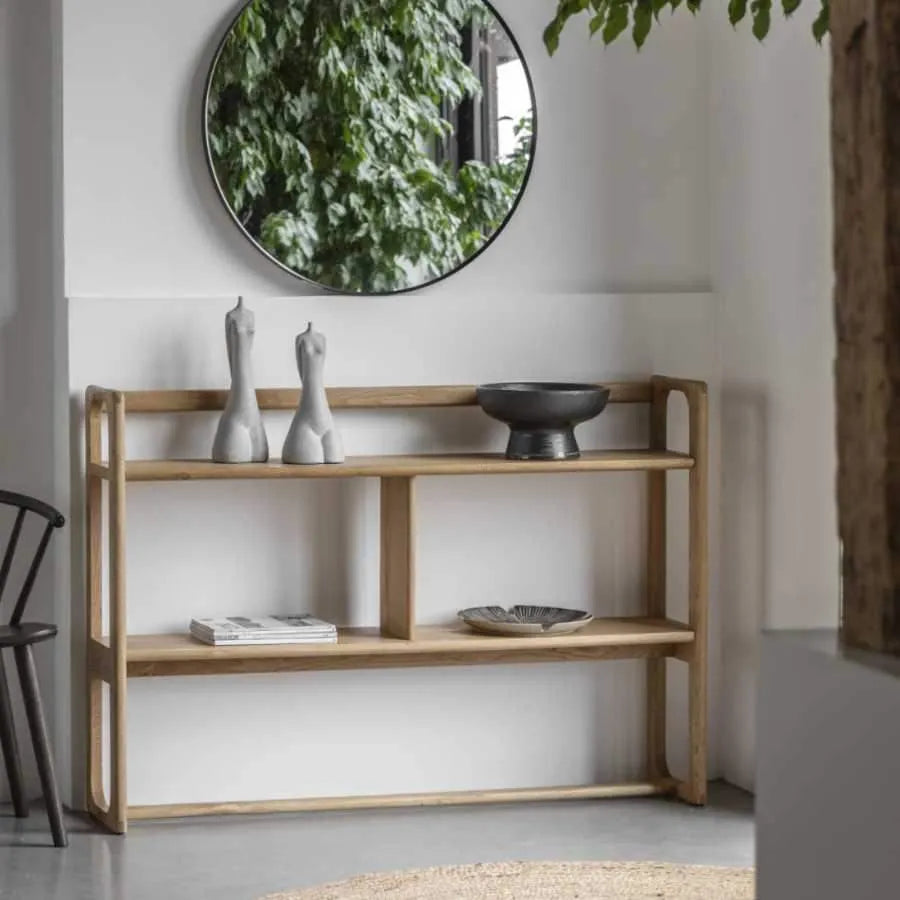 Nordic Oak Open Display Shelf Unit