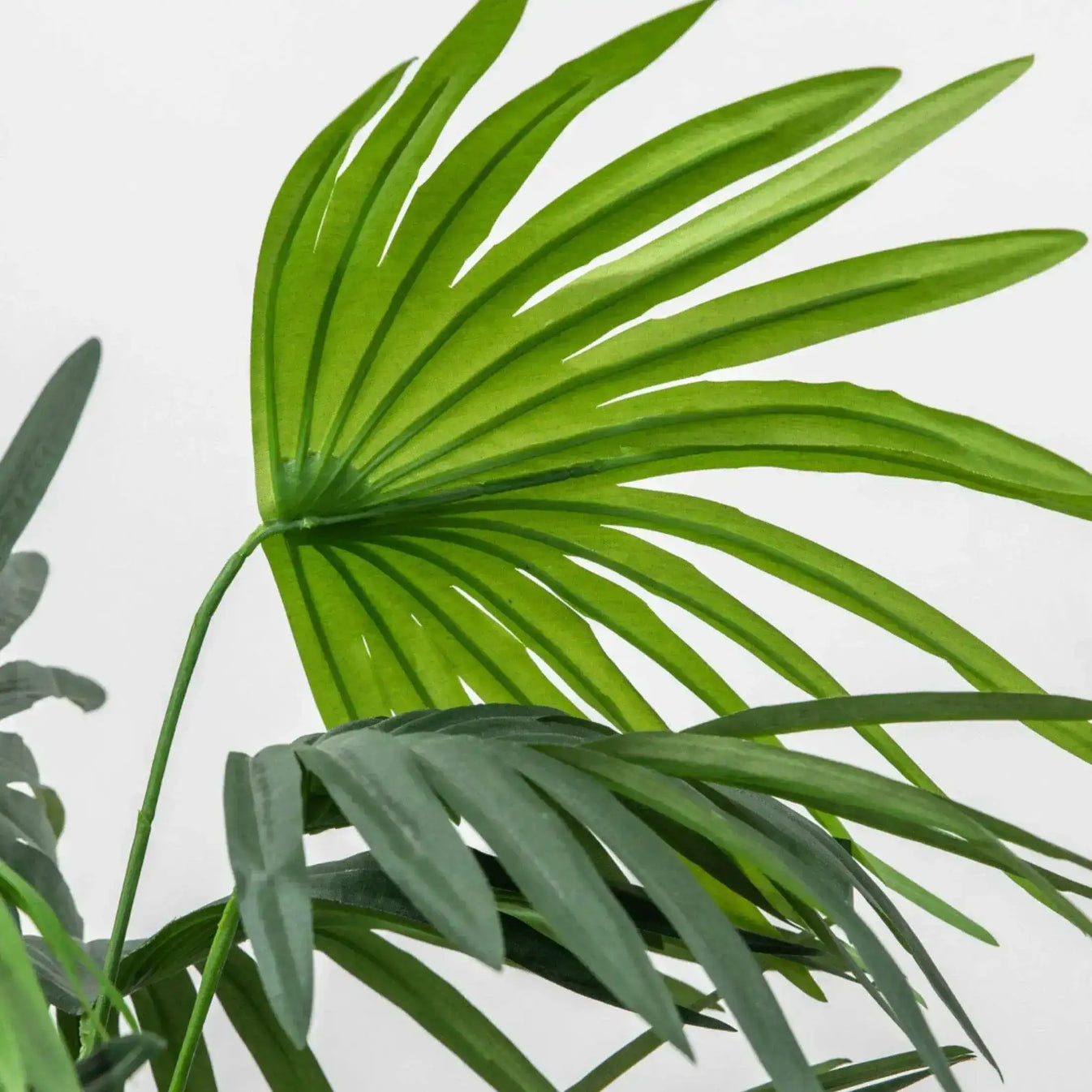 Potted Faux Green Chinese Fan Palm Plant | faux house plants