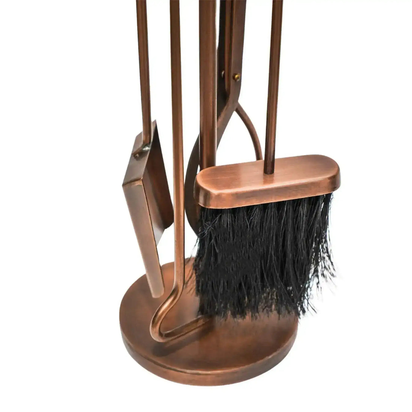Round Antique Copper Companion Set