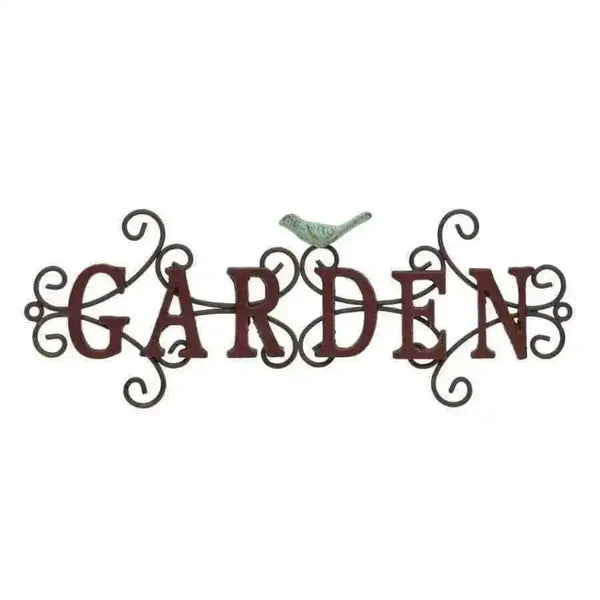 Rustic Metal Garden Wall Sign