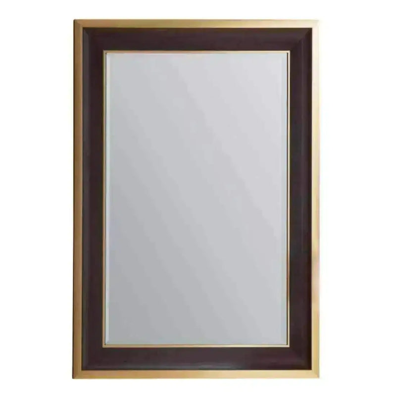 Sophisticated Gold and Black Rectangular Wall Mirror
