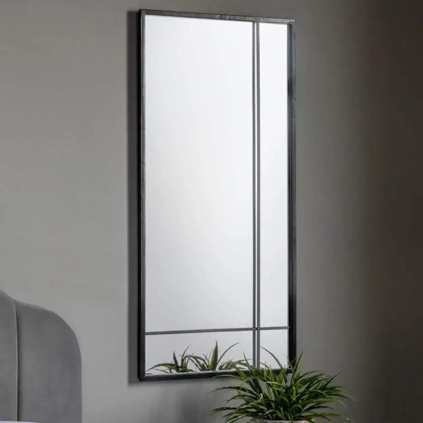 Tall Industrial Portrait Wall Mirror