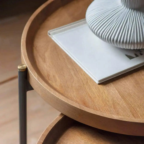 Wood Topped Tri Legged Table Set | Farthing