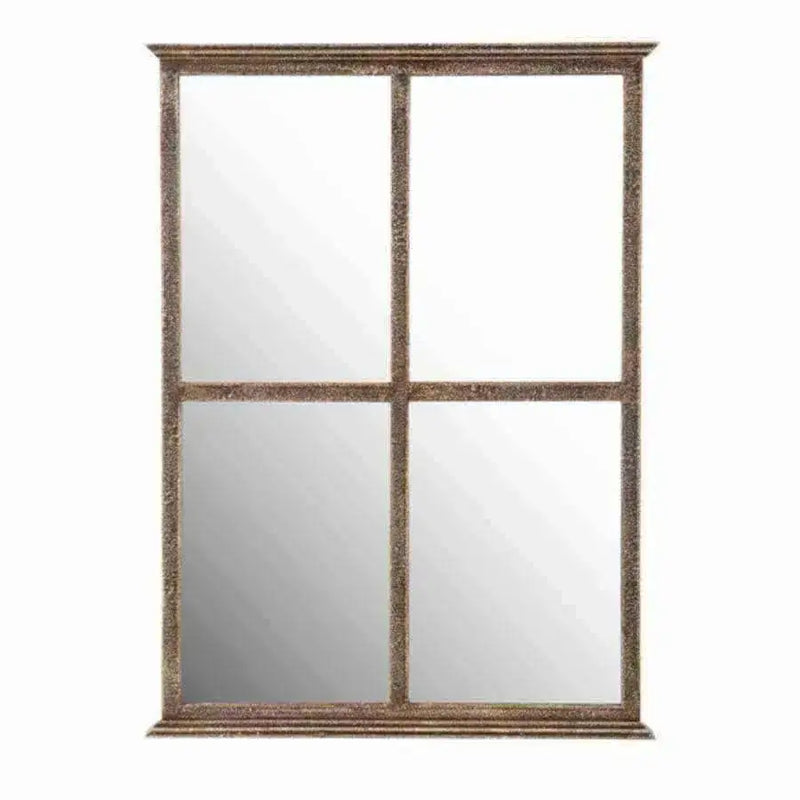 Rustic Barrington Metal Window Mirror | Farthing HOMEWARES