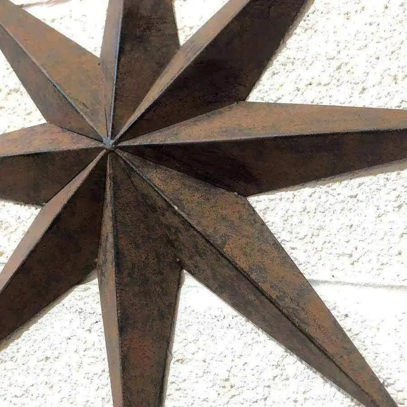 Rustic Round Metal Compass Garden Wall Art
